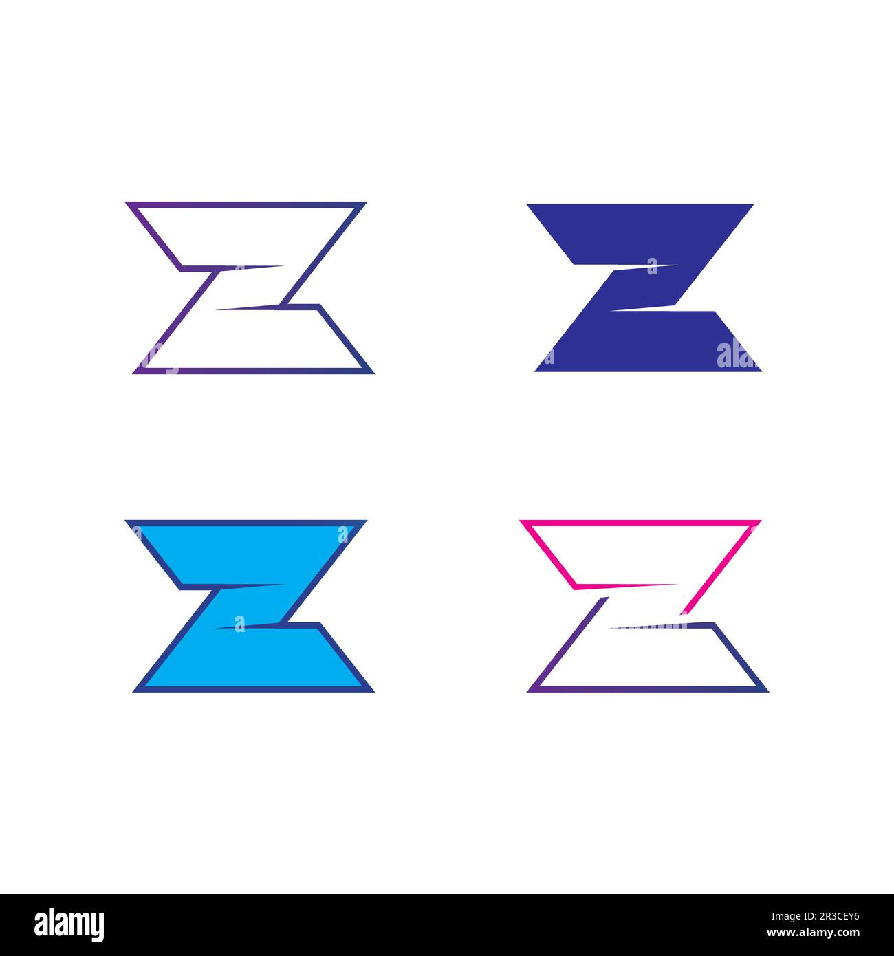 Lettre Z et police logo Z dessin vecteur identité illustration Image ...