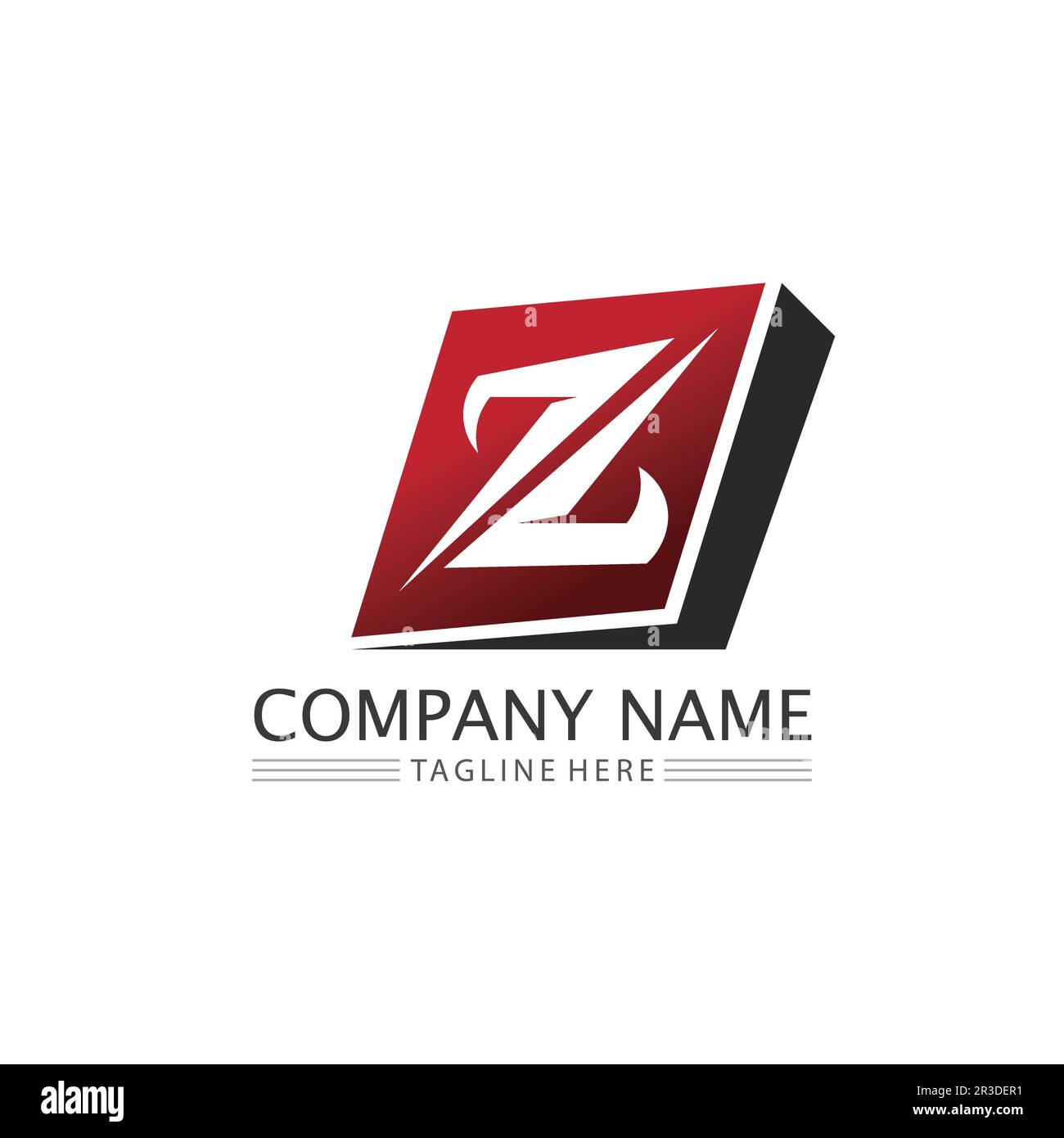 Lettre Z et police logo Z dessin vecteur identité illustration Image ...