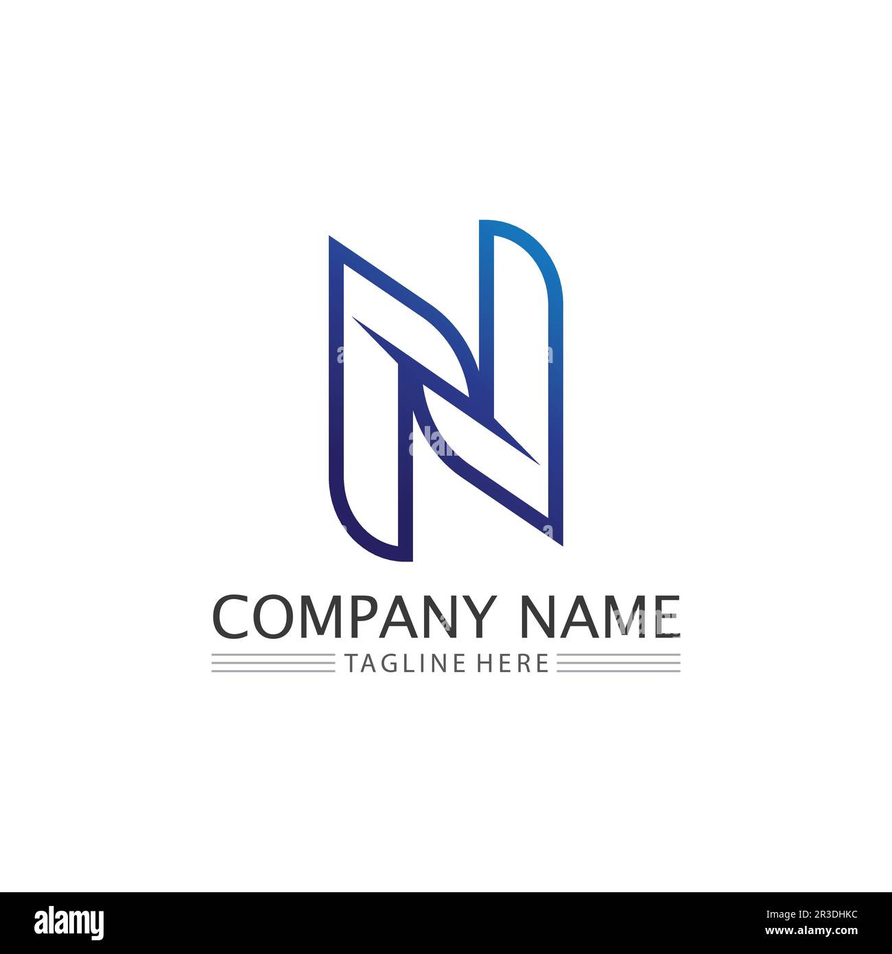 Lettre n style Banque d'images vectorielles - Alamy