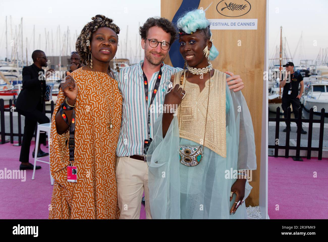 Cannes, France. 23rd mai 2023. Florence Elomo, Viktor Dénes et Nallah ...