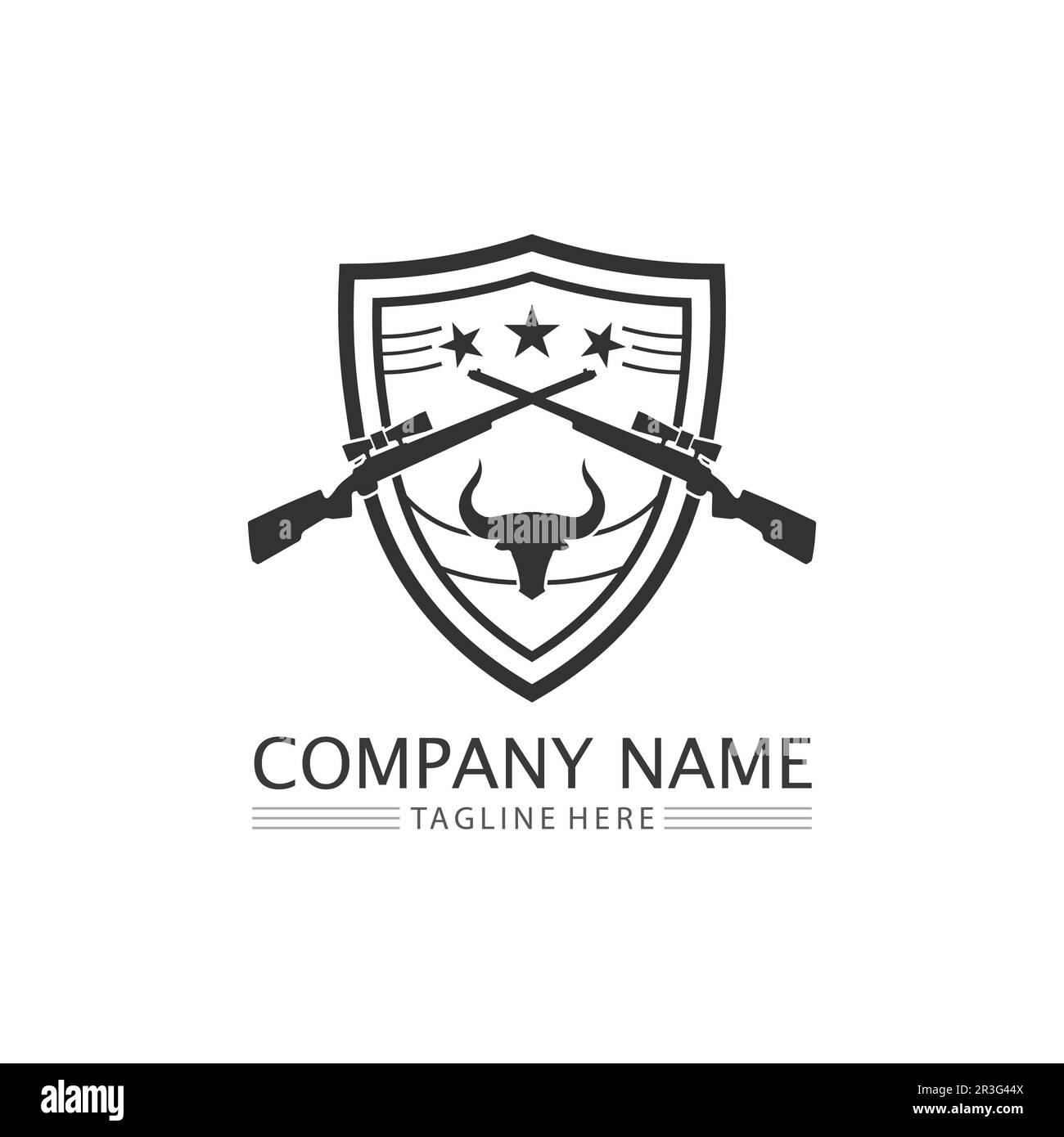 Logo de canon et fusil de sniper de soldat de l'Armée de terre vecteur ...