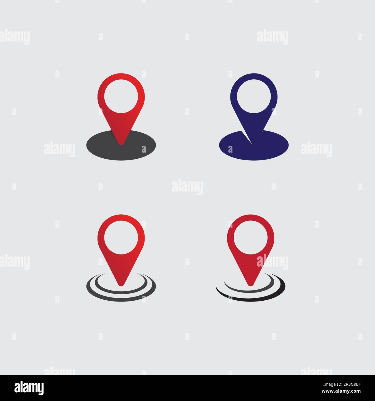 Icône d'emplacement, logo carte pour cartes google Maps, signe ...