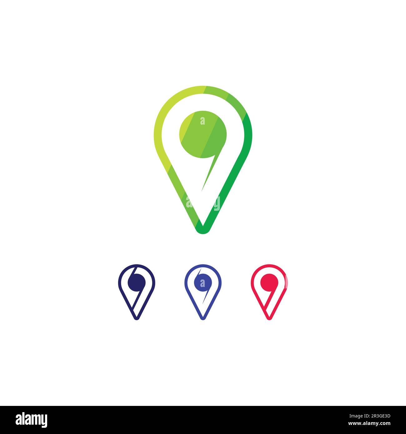 Icône d'emplacement, logo de carte pour la carte, carte google, signe ...