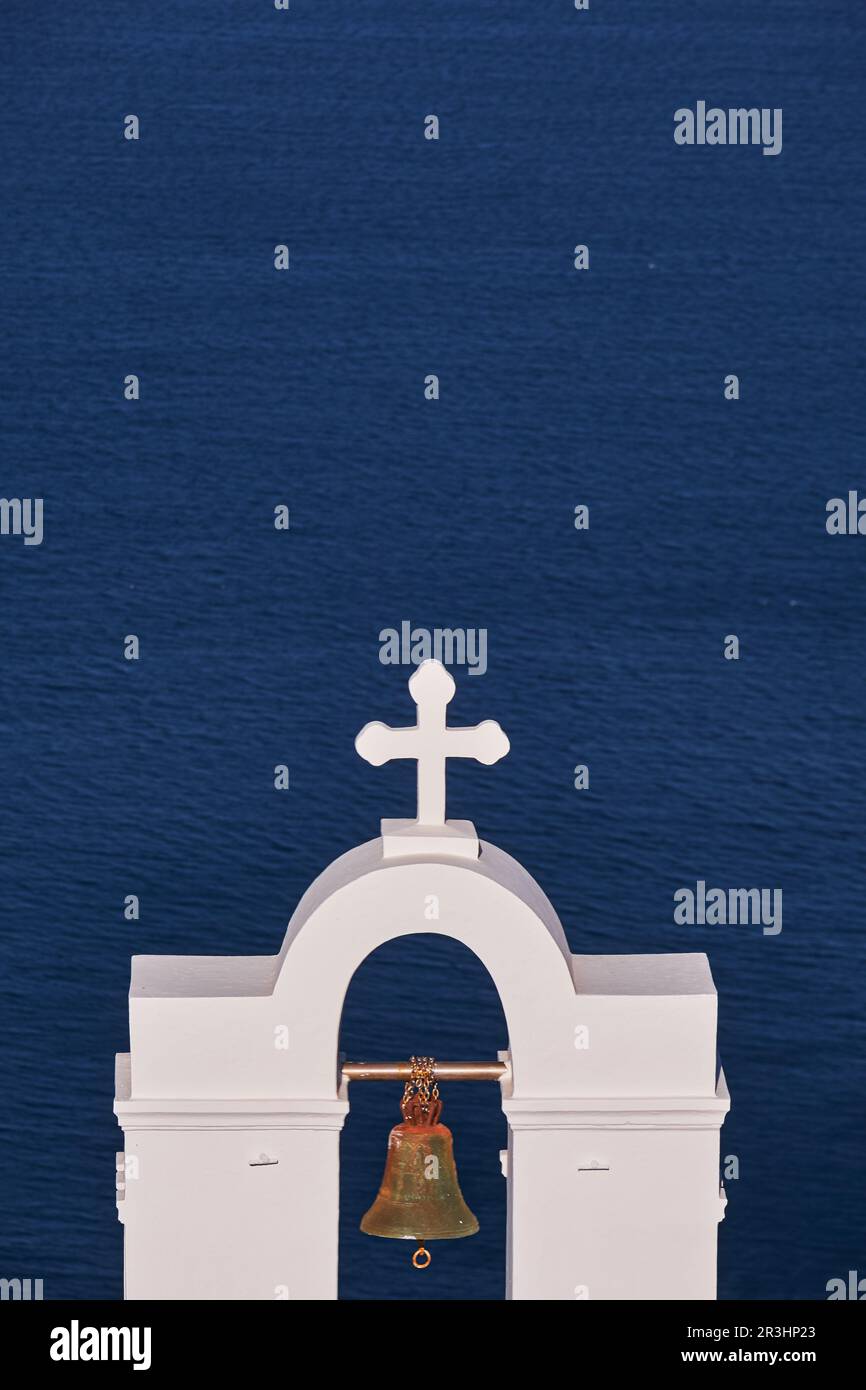 La célèbre église Agios Theodoros connu comme trois Bells de Fira, l'un ...