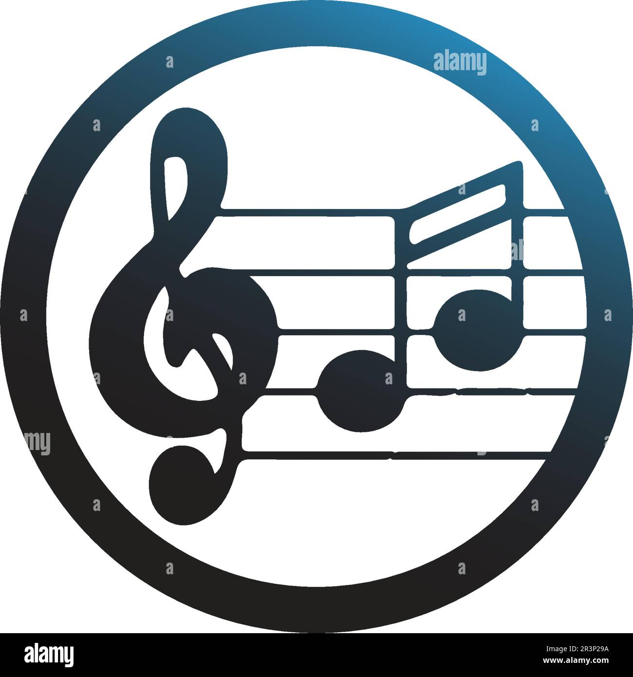 Icône de note de musique logo et design Vector Image Vectorielle Stock ...
