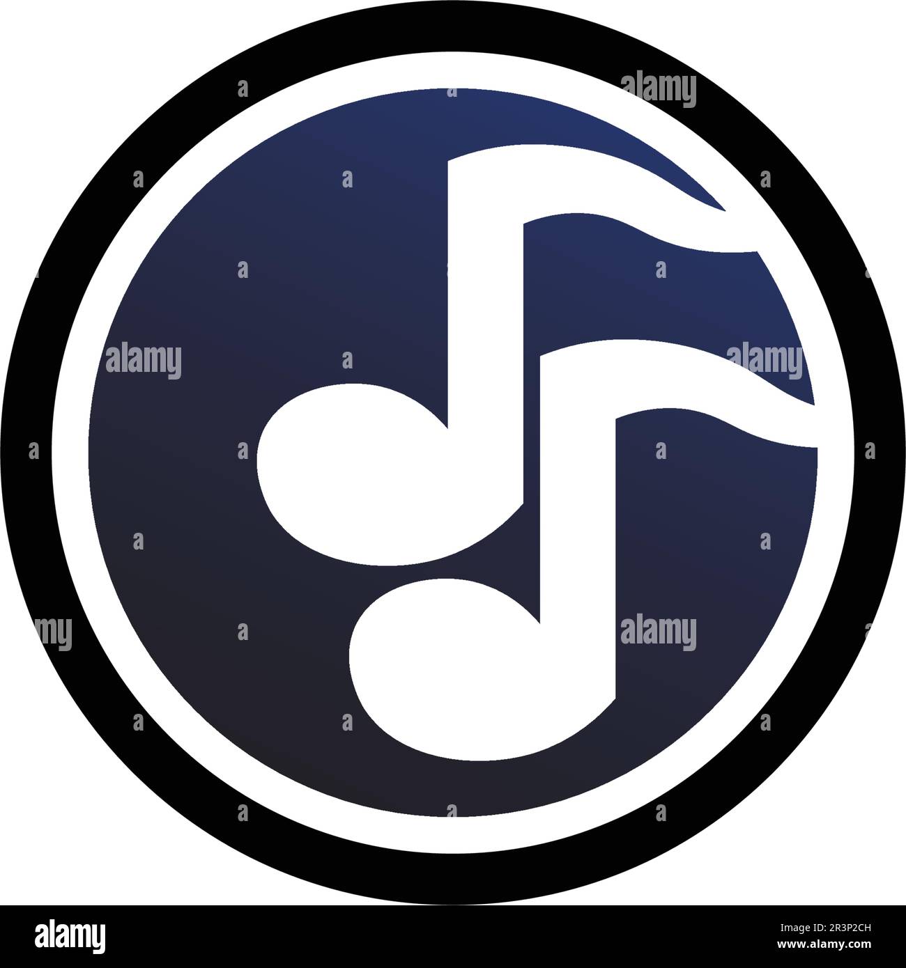 Icône de note de musique logo et design Vector Image Vectorielle Stock ...