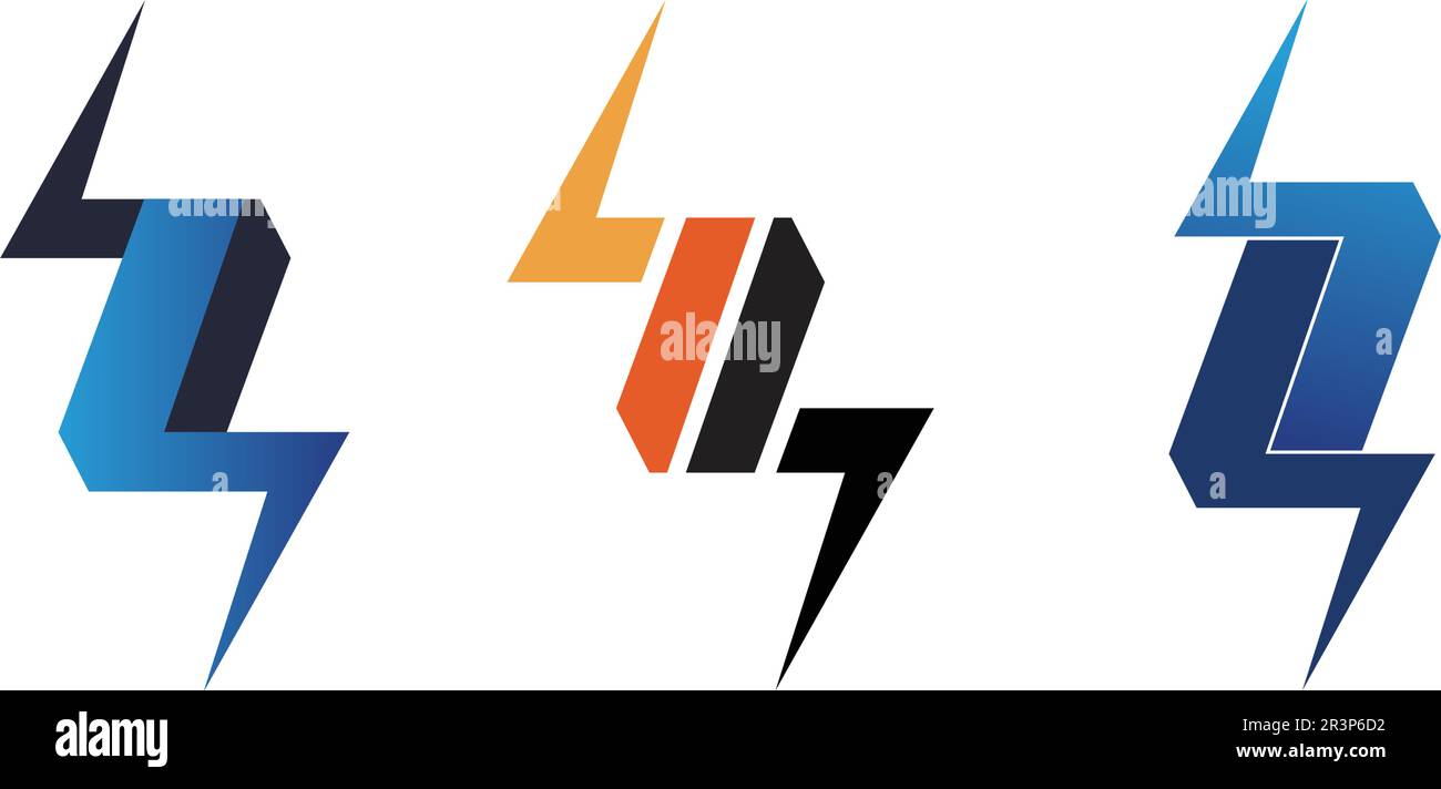 logo et symboles d'éclair vecteur électrique Image Vectorielle Stock ...