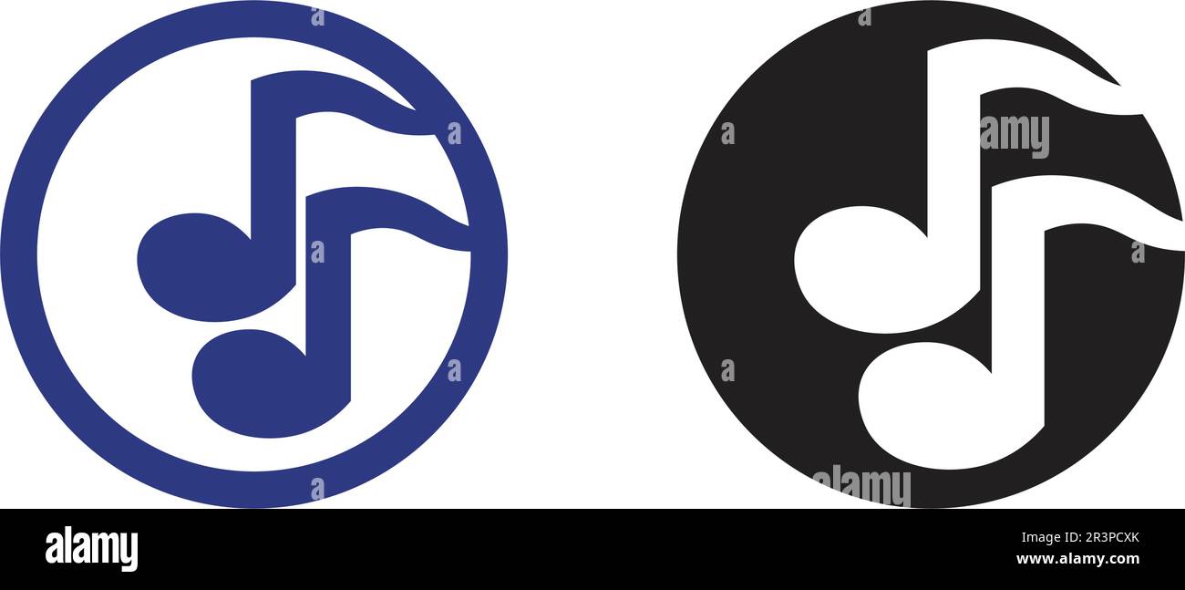 Icône de note de musique logo et design Vector Image Vectorielle Stock ...