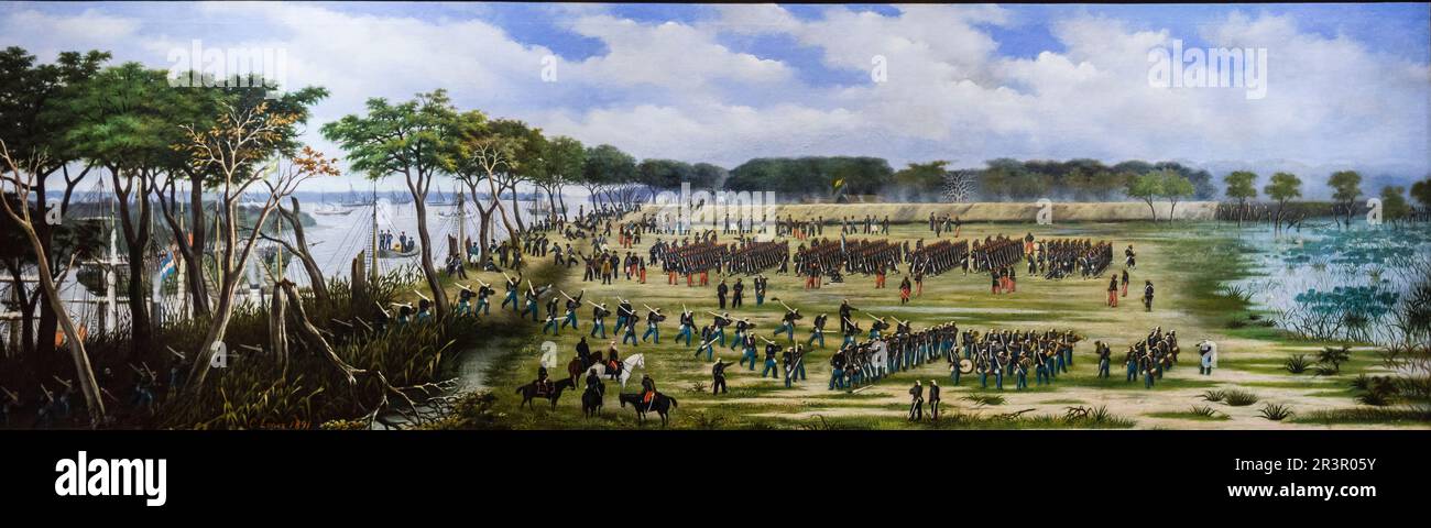 Cándido López, desembarco del ejercito Argentino frente a las ...