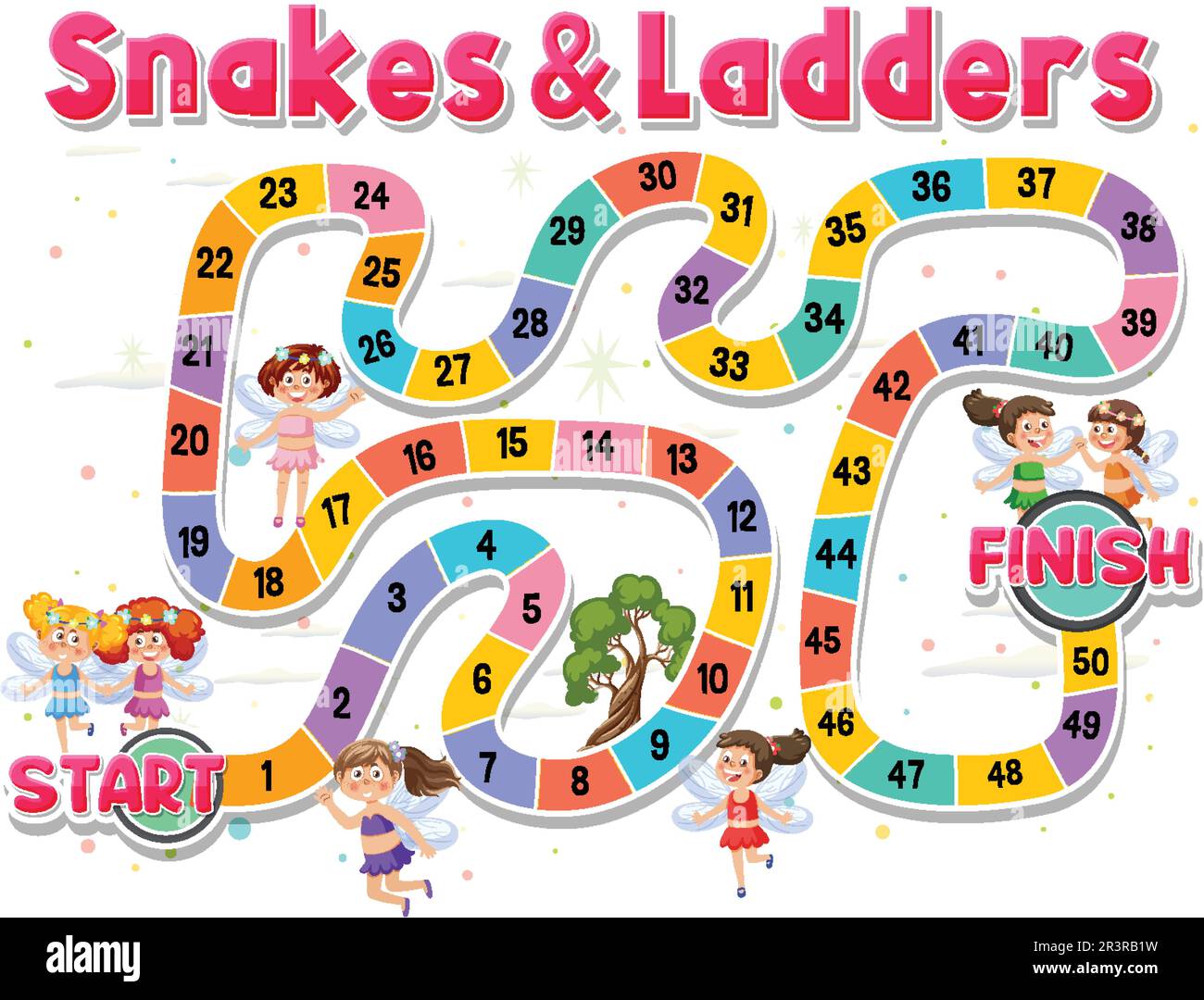 Snakes and ladders board game Banque d'images détourées - Alamy