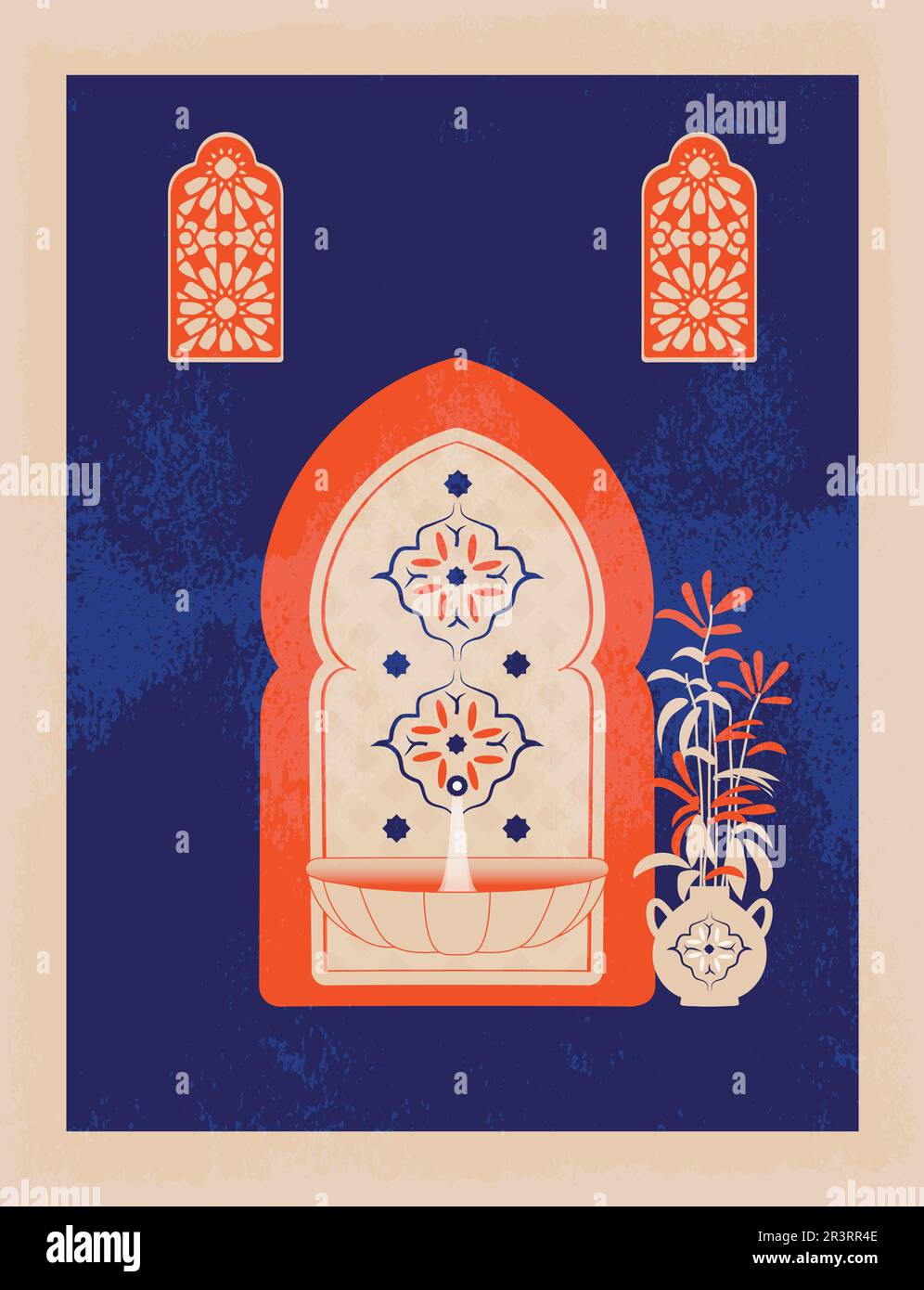 Design Boho moderne et minimaliste. Scène marocaine. Une porte ...