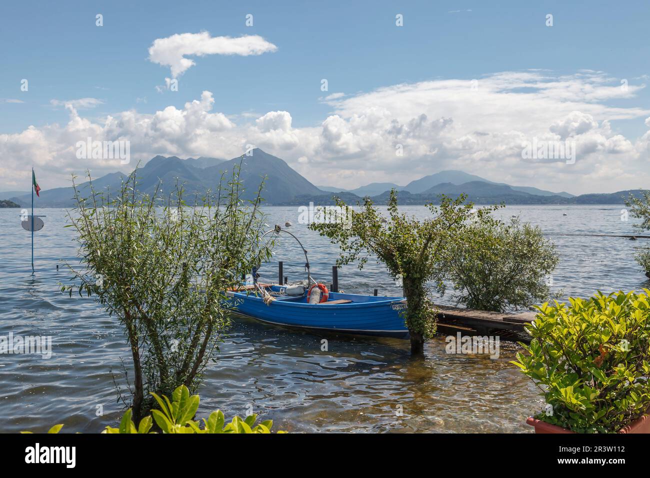 Isola dei Pescatori, Stresa, Fischerboot, Lago Maggiore, Piemont ...