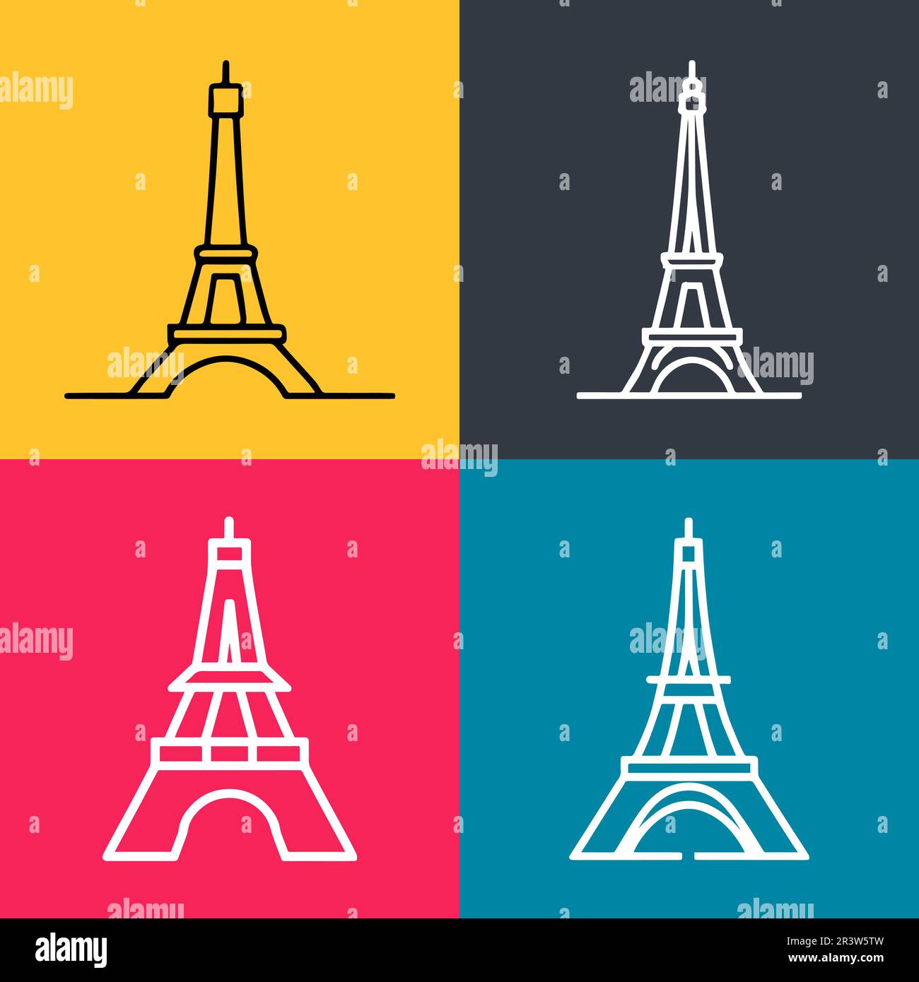 Logo du tourisme. Logo World Famous Places. Design simple de la tour ...