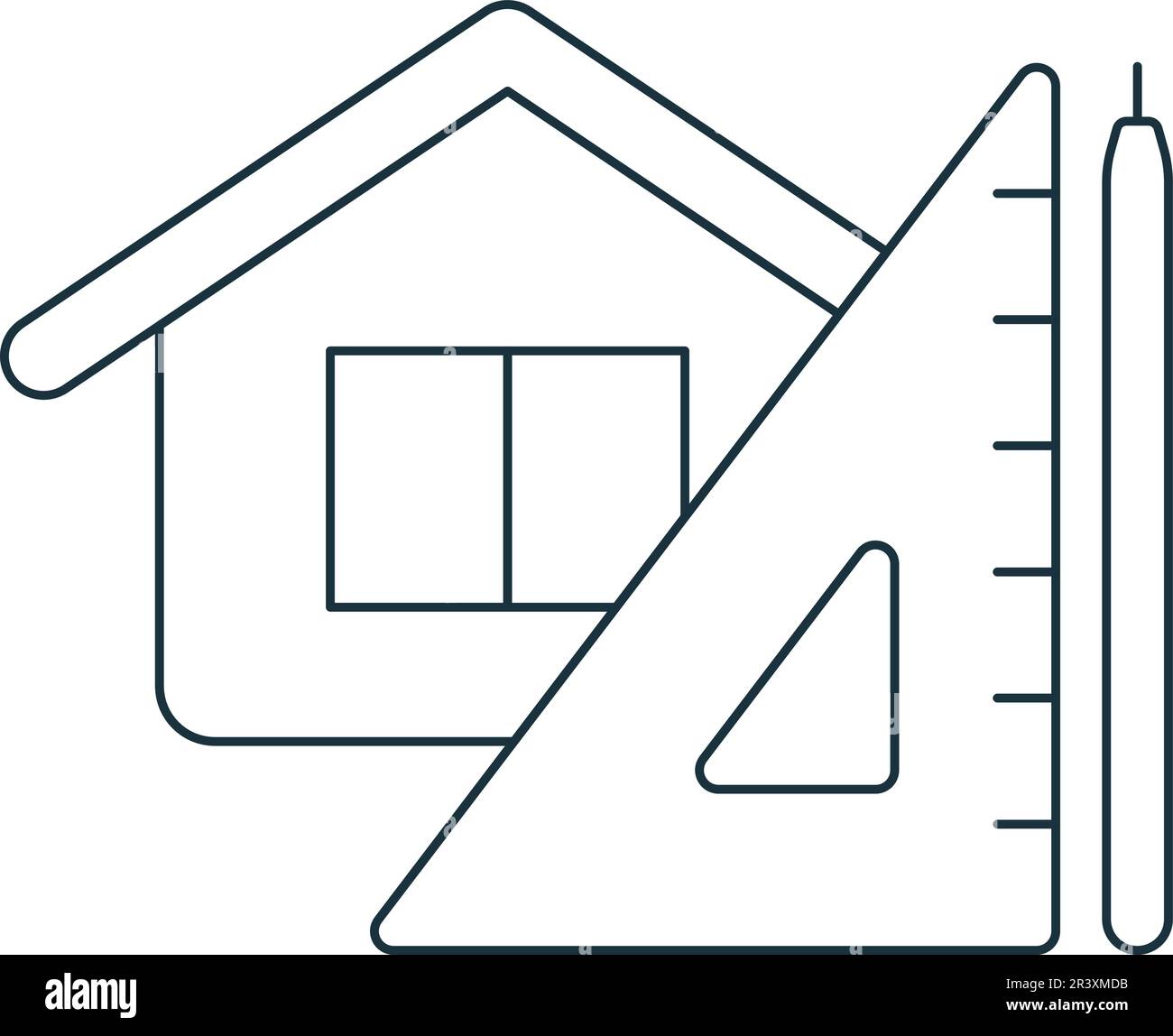 Icône Outils d'architecte. Panneau monochrome simple de la collection d ...