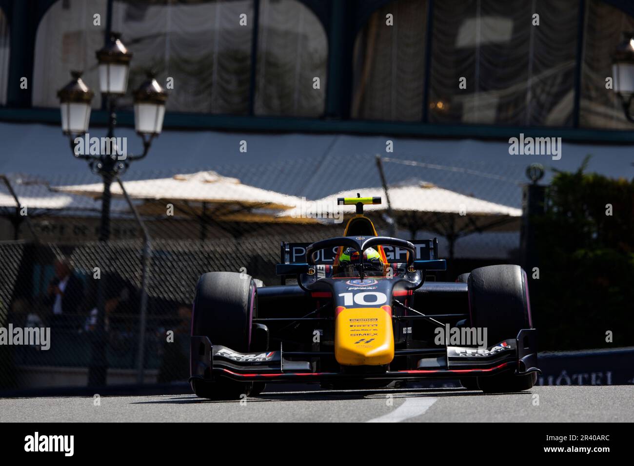 10 HADJAR Isack (FRA), Grand Prix Hitech, Dallara F2, action lors de la ...