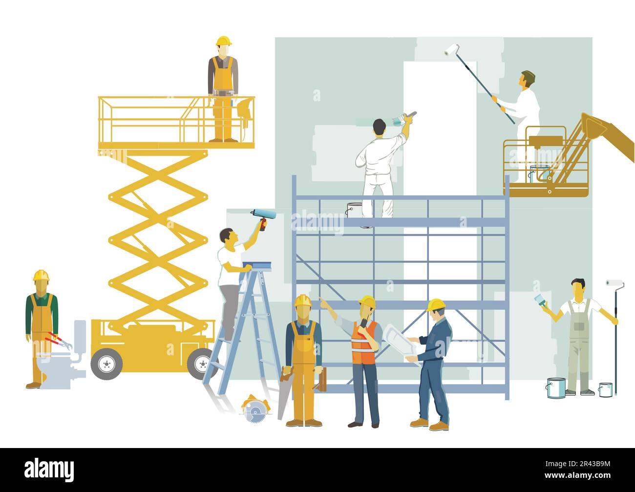 Architectes constructeurs Banque d'images vectorielles - Alamy