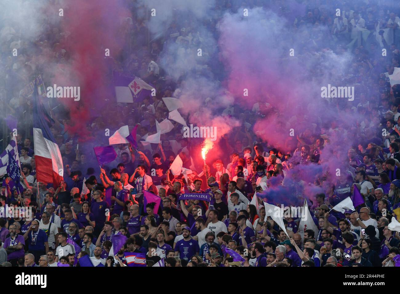 Stade Olimpico, Rome, Italie, 24 mai 2023, Supporters de l'ACF ...
