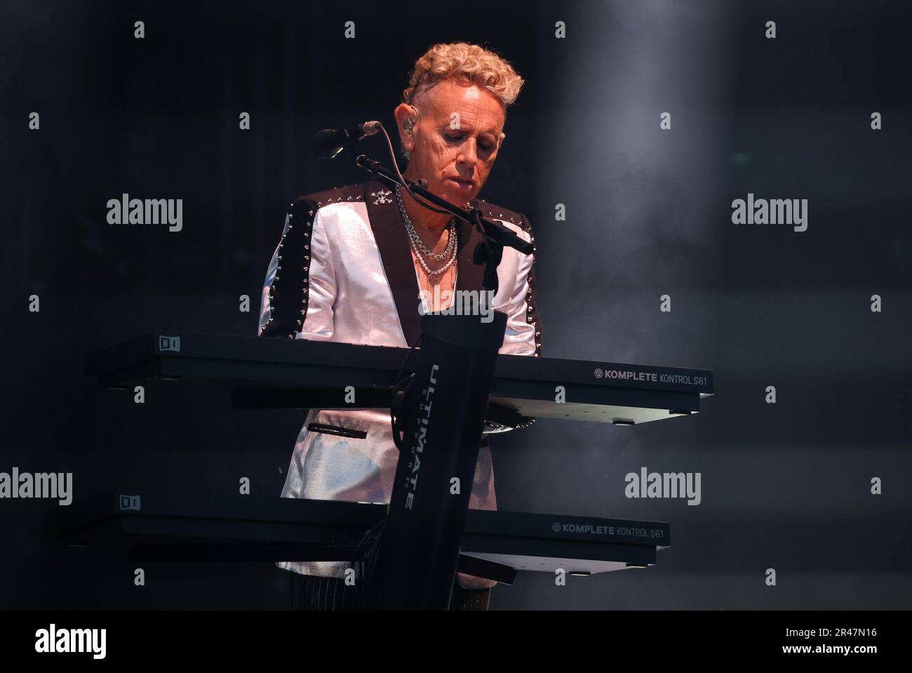 Leipzig, Allemagne. 26th mai 2023. Martin Gore de Depeche mode est sur scène à la Festwiese pour ...