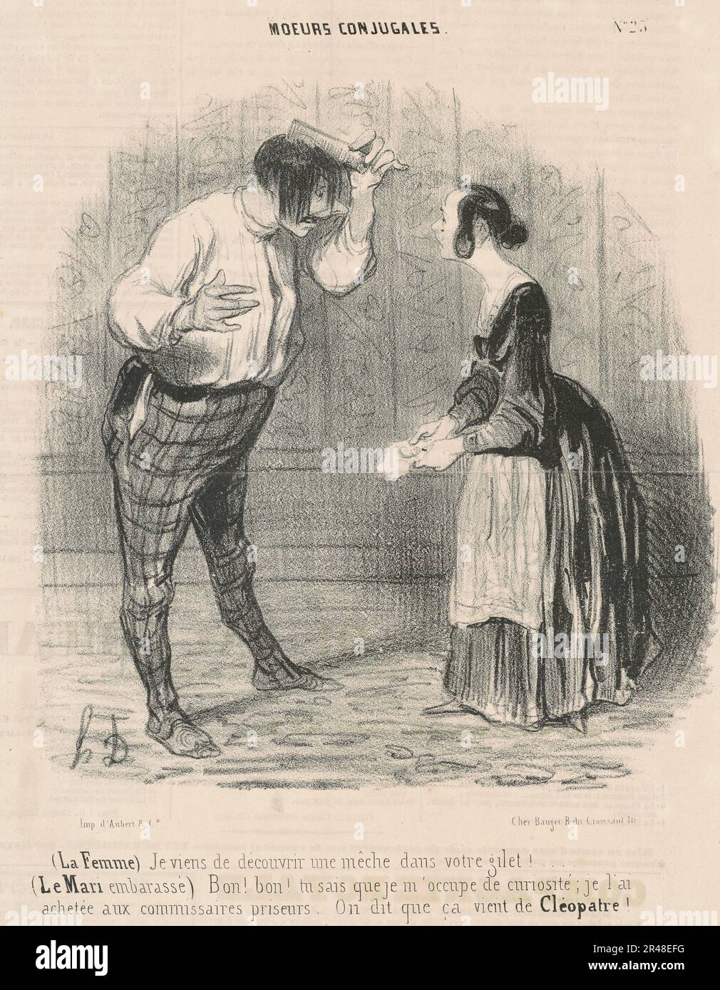 La femme. Je viens de découvrir une m&XE8;che..., 19th Century.mœurs ...