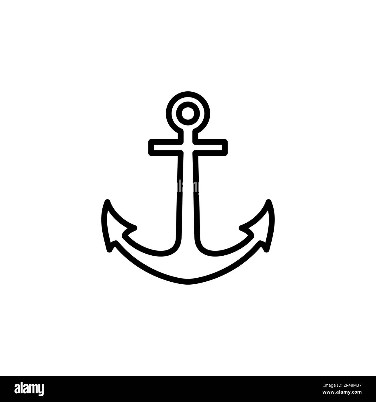 Vecteur d'icône d'ancrage. Logo du symbole d'ancrage. Icône Anchor ...