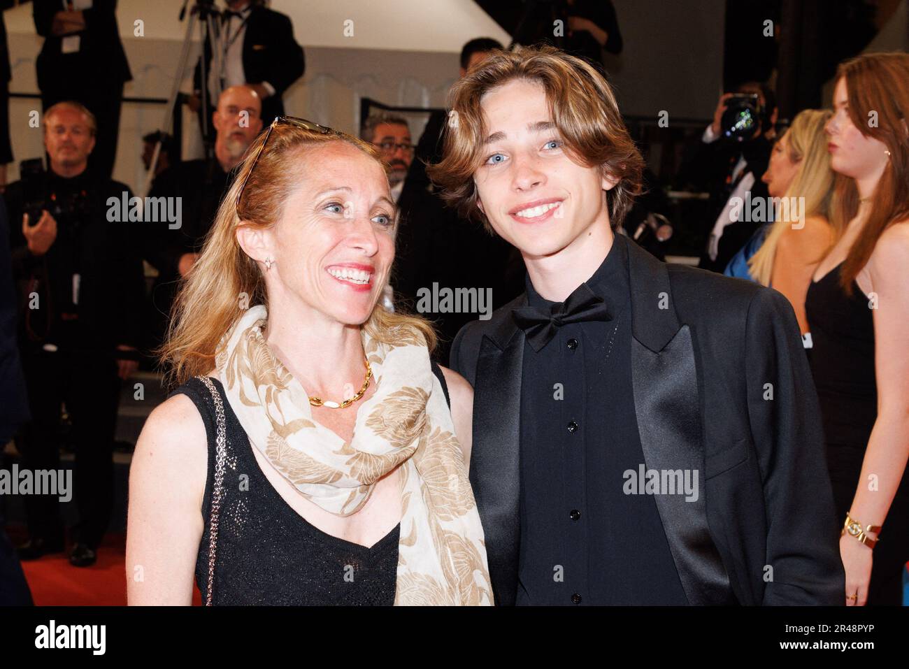 Cannes, France. 26th mai 2023. La mère de Raphaël Luce Karine Mauffrey ...