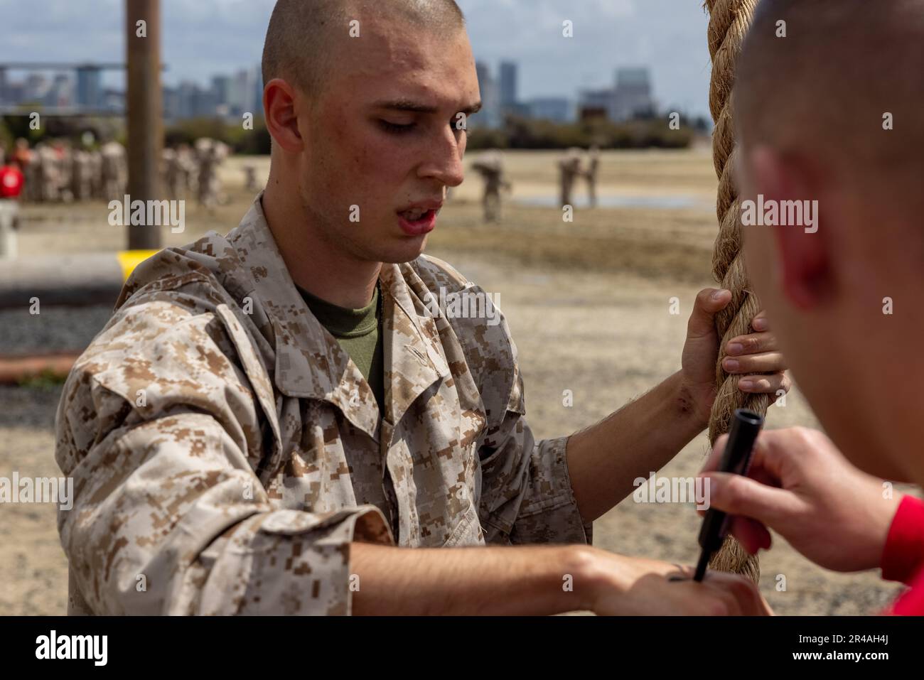 ÉTATS-UNIS Le nouveau corps de marine Jake Zak avec Bravo Company, 1st ...