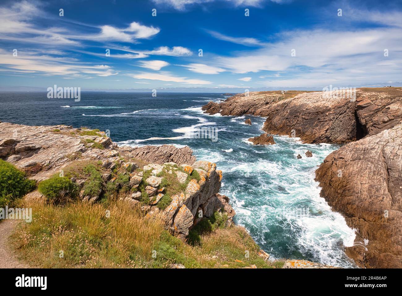 Côte sauvage, Côte sauvage, presqu'île de Quiberon, Morbihan, Bretagne ...
