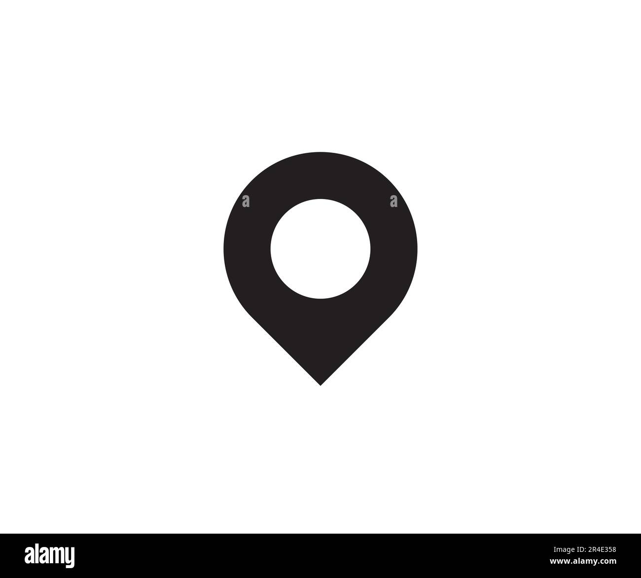 Pictogramme d'emplacement Banque d'images noir et blanc - Alamy