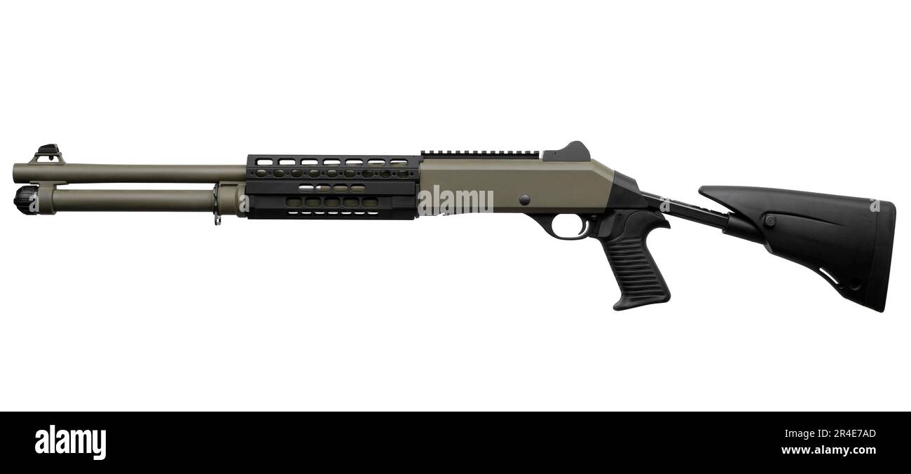 Fusil semi-automatique moderne. Arme tactique de calibre 12. Armement ...