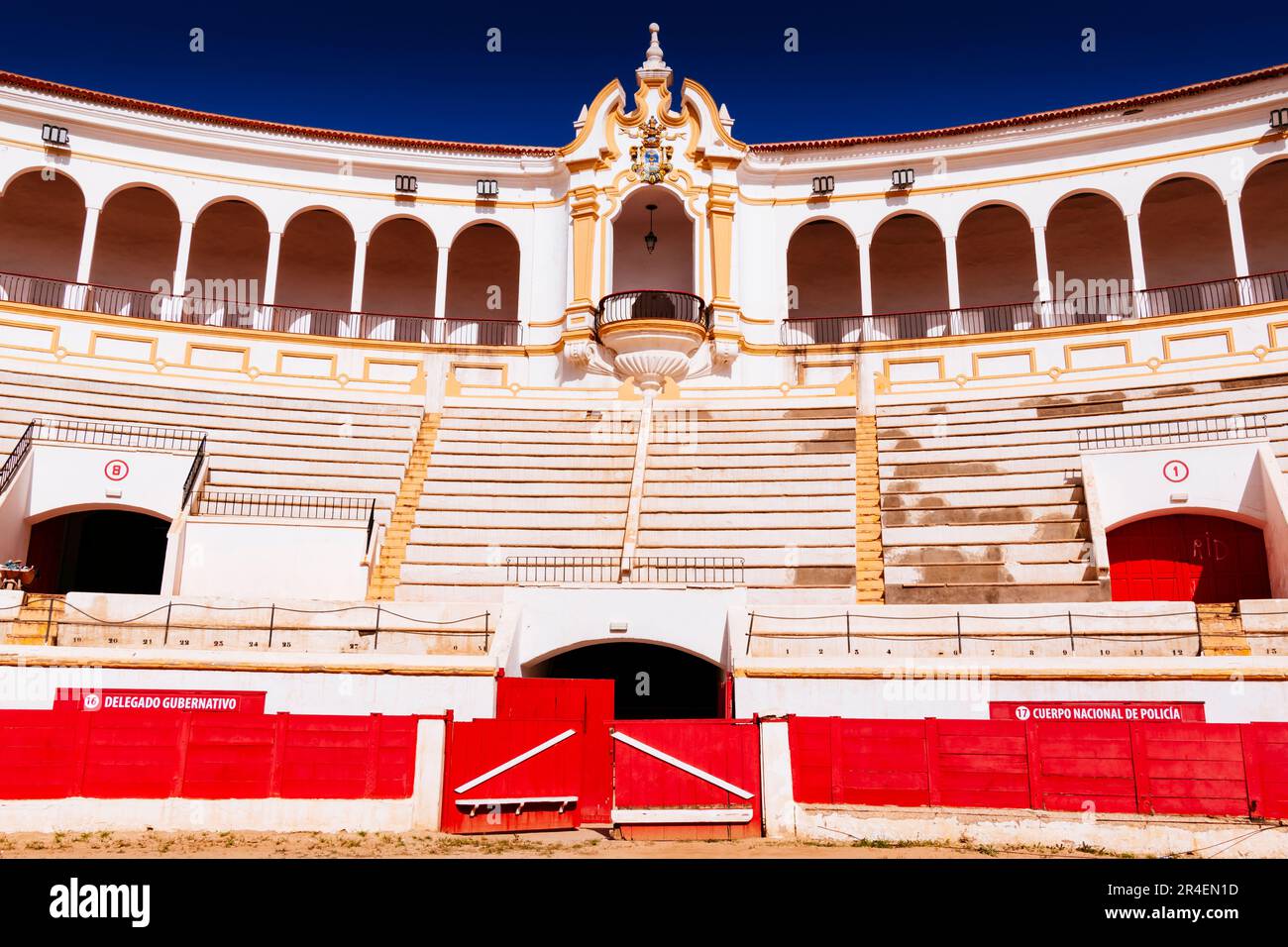 Arena ou ruedo, un champ de roche concassée dense, albero, qui est le ...