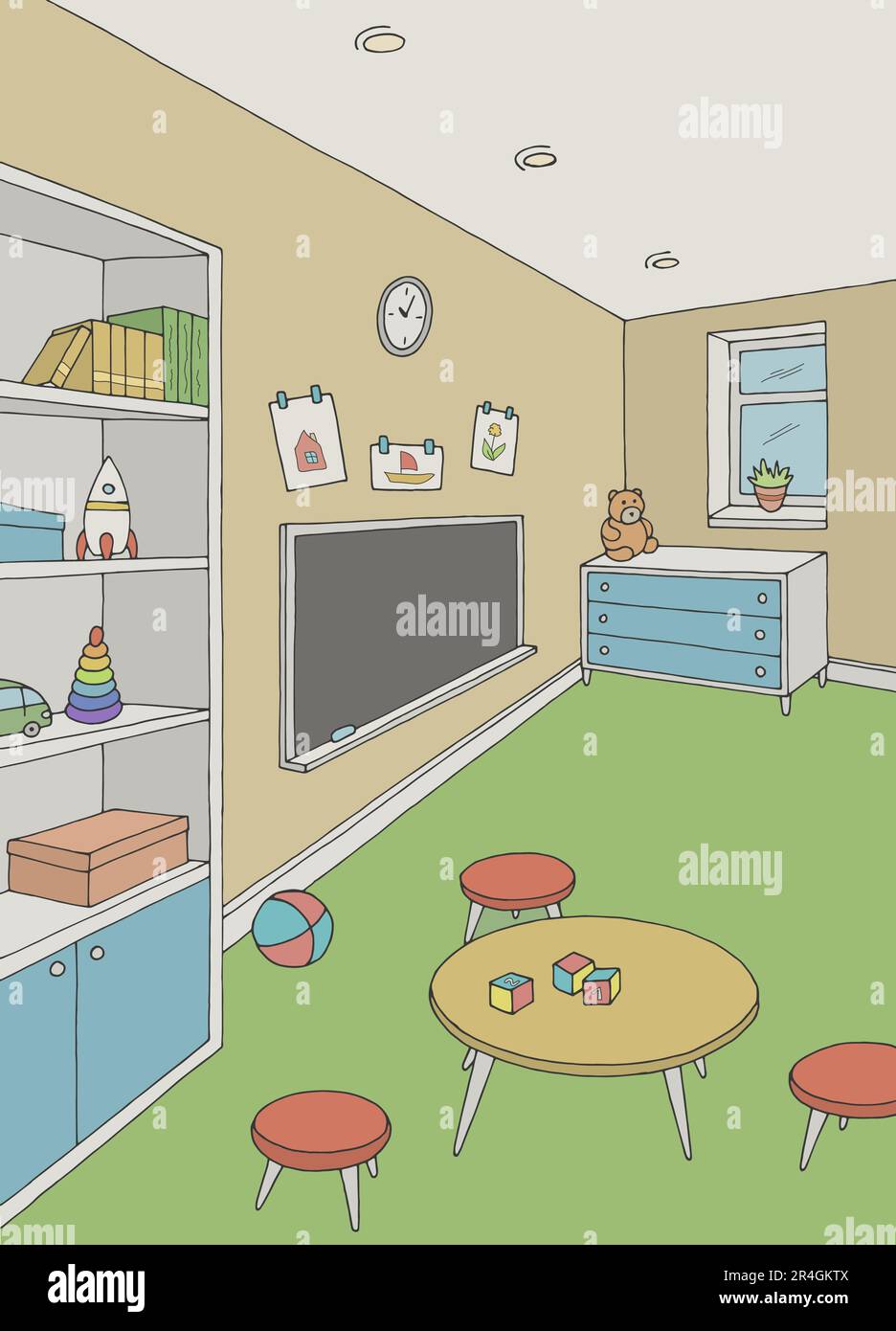 La maternelle Banque d'images vectorielles - Alamy
