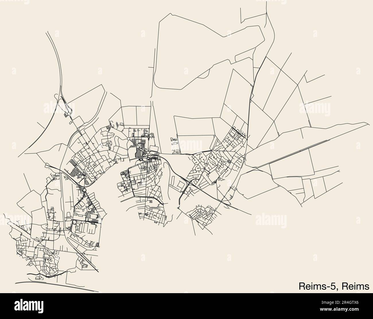 Plan de reims Banque d'images vectorielles - Alamy