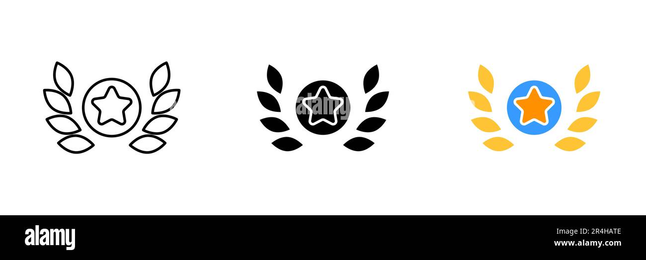 Une étoile avec deux couronnes. Ce symbole représente la réussite, le ...