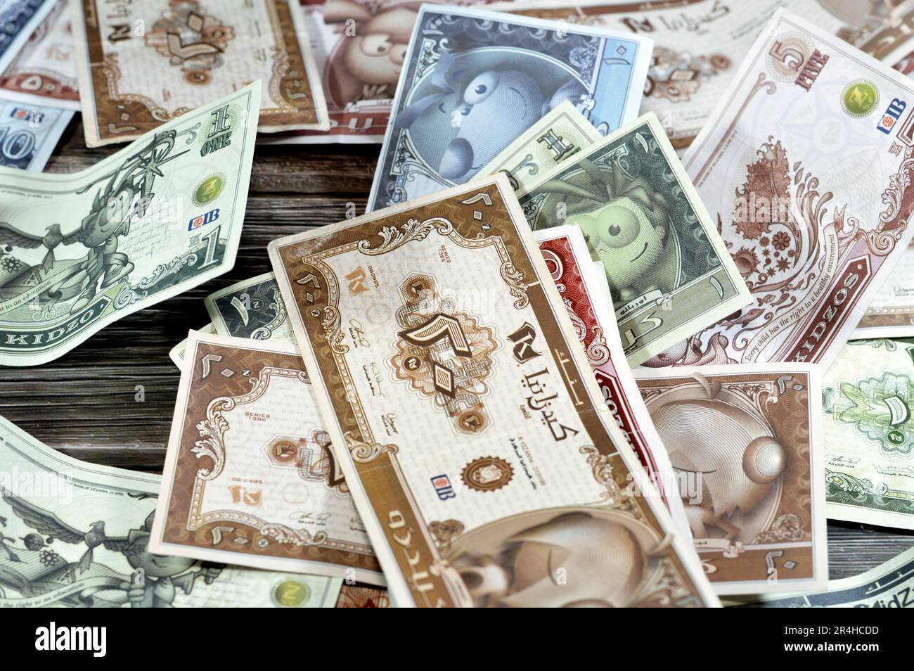 Le Caire, Egypte, 26 mai 2023: KidZos Money, monnaie de KidZania, une ...