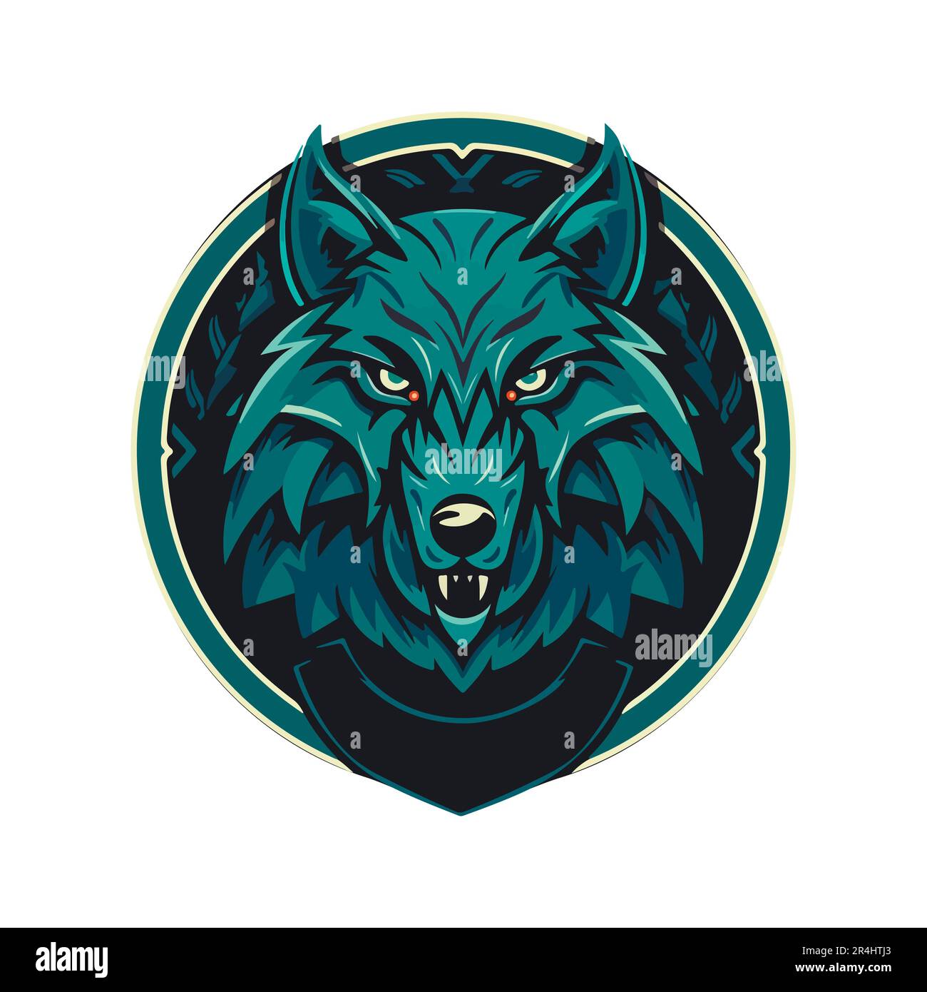 Logo esport de la mascotte des loups pour le jeu de loups et le sport ...