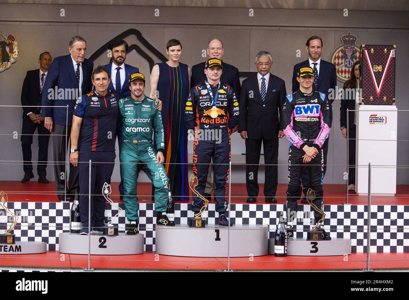 Podium, BEN SULAYEM Mohammed (eau), Président de la FIA, HSH Princesse ...