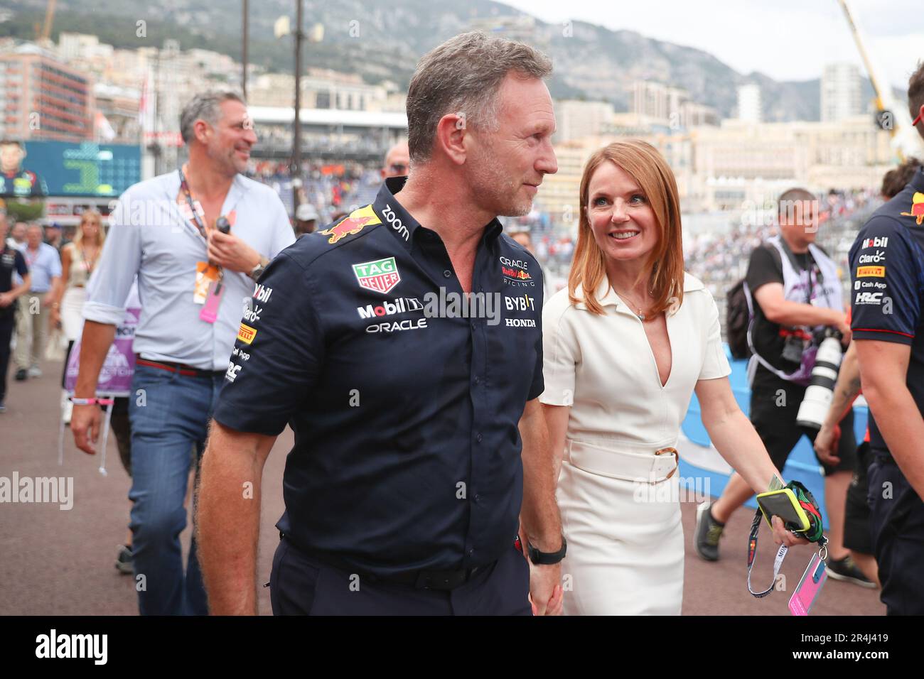 Christian Horner Directeur de l'équipe RedBull Racing et son épouse ...