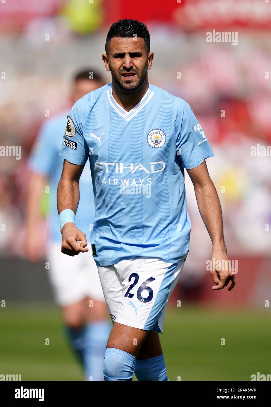Riyad Mahrez de Manchester City pendant le match de la Premier League ...