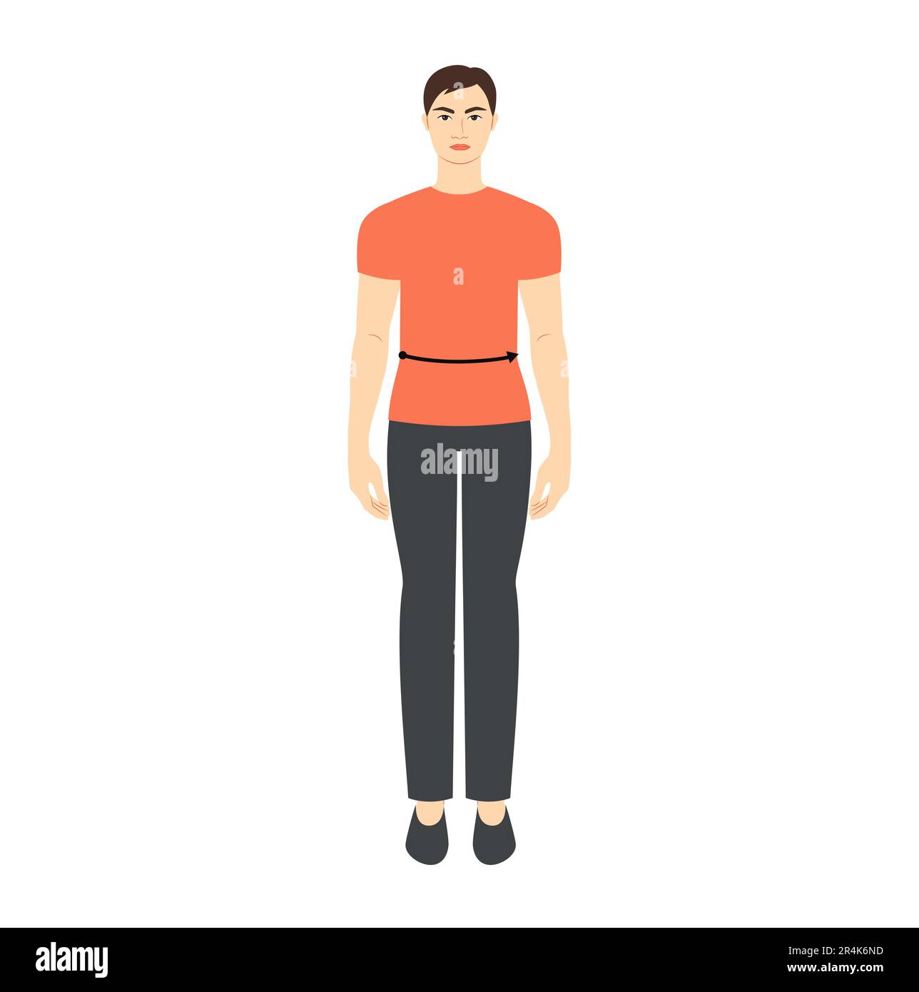 Hommes à faire mesure de la taille corps avec des flèches mode ...