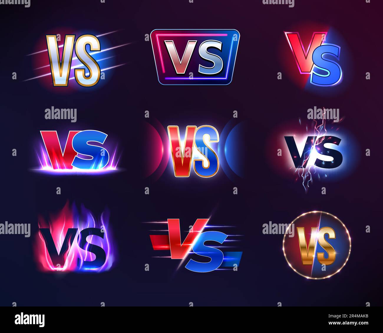 Versus vector symbol fire vs Banque de photographies et d’images à ...