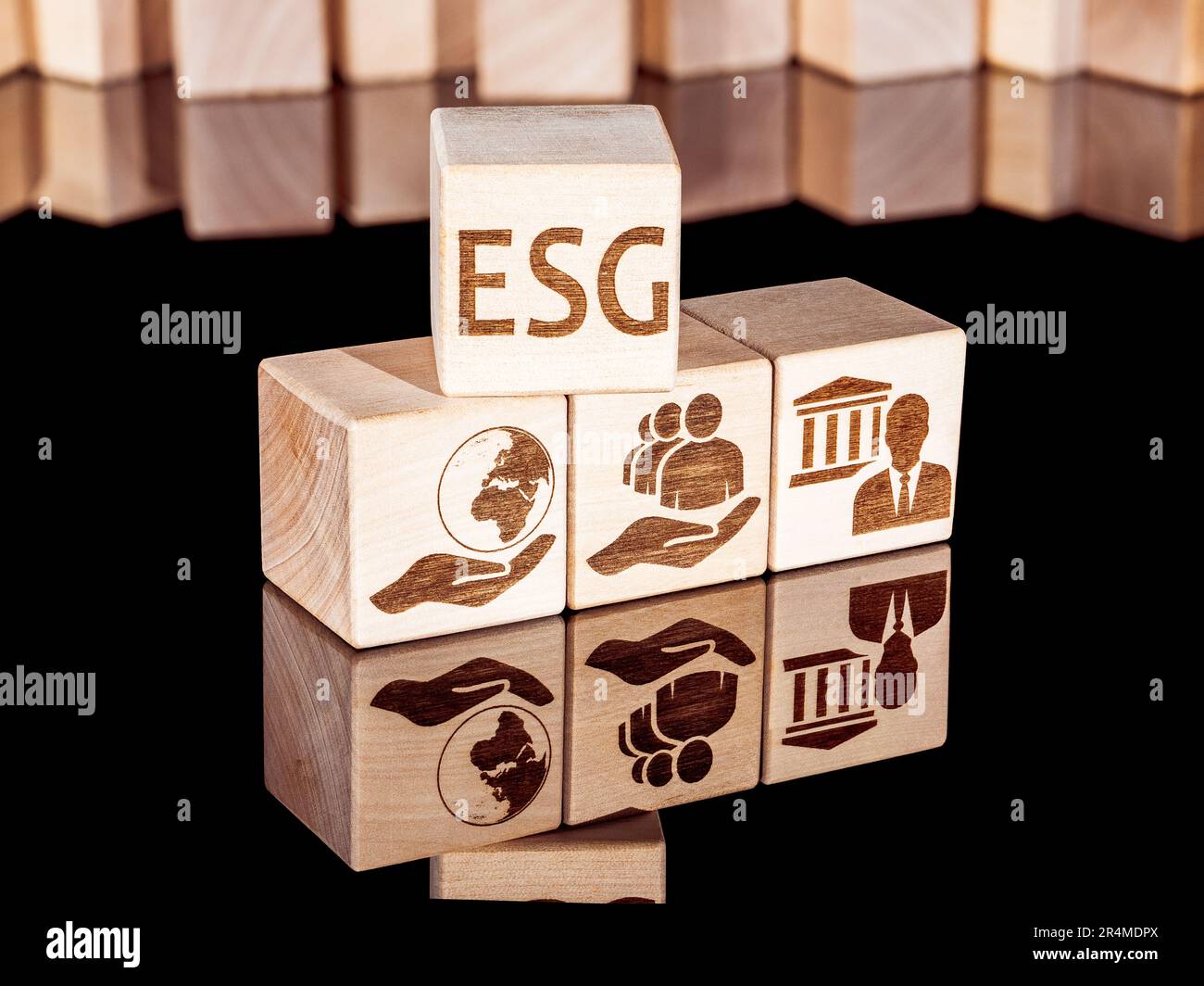 Les symboles ESG comme concept d'un ensemble de caractéristiques de la ...
