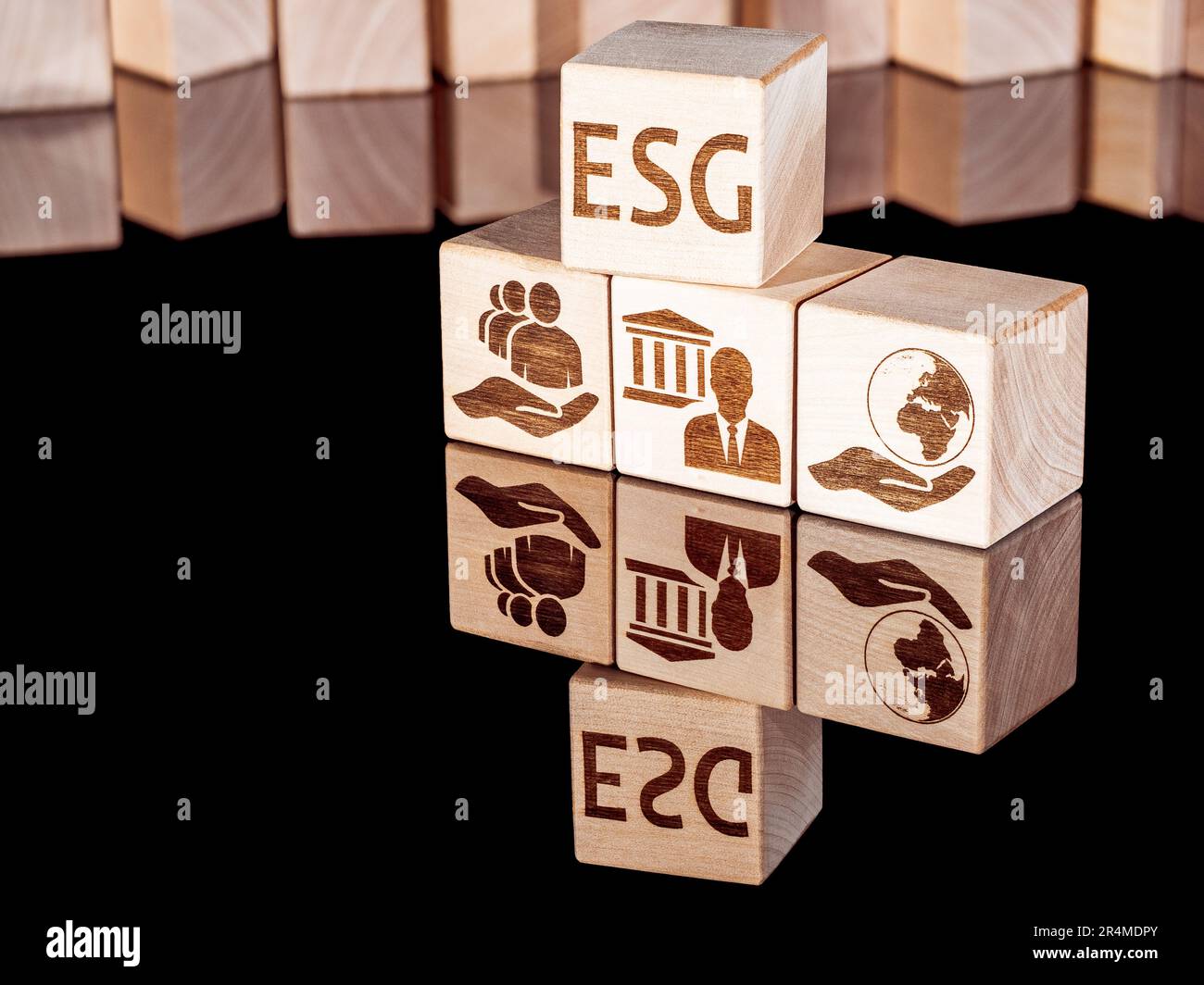 Les symboles ESG comme concept d'un ensemble de caractéristiques de la ...