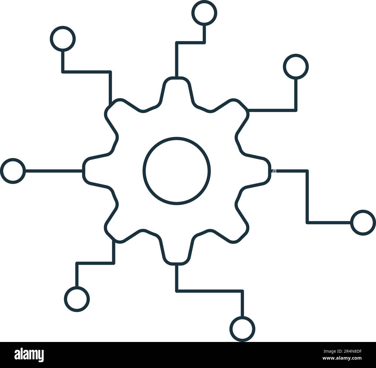Icône automatisation. Panneau monochrome simple de la collection de ...