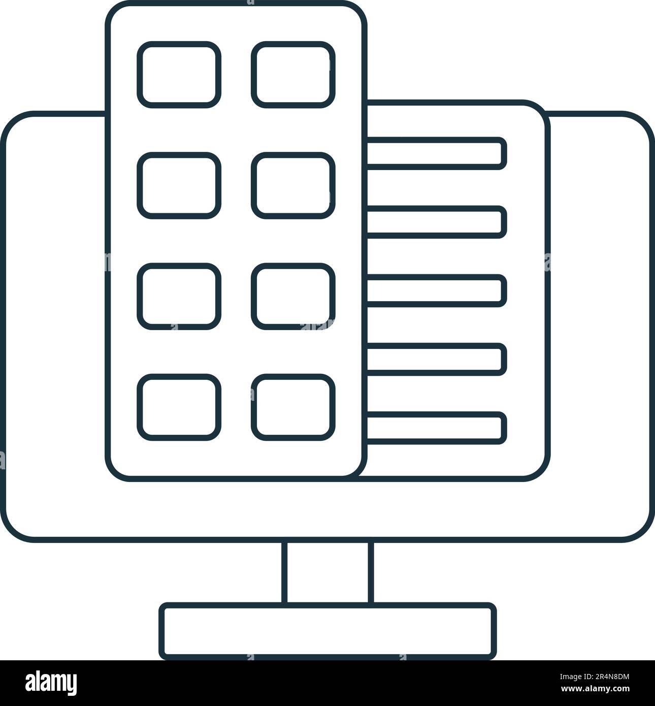 Icône BIM. Panneau monochrome simple de la collection de numérisation ...