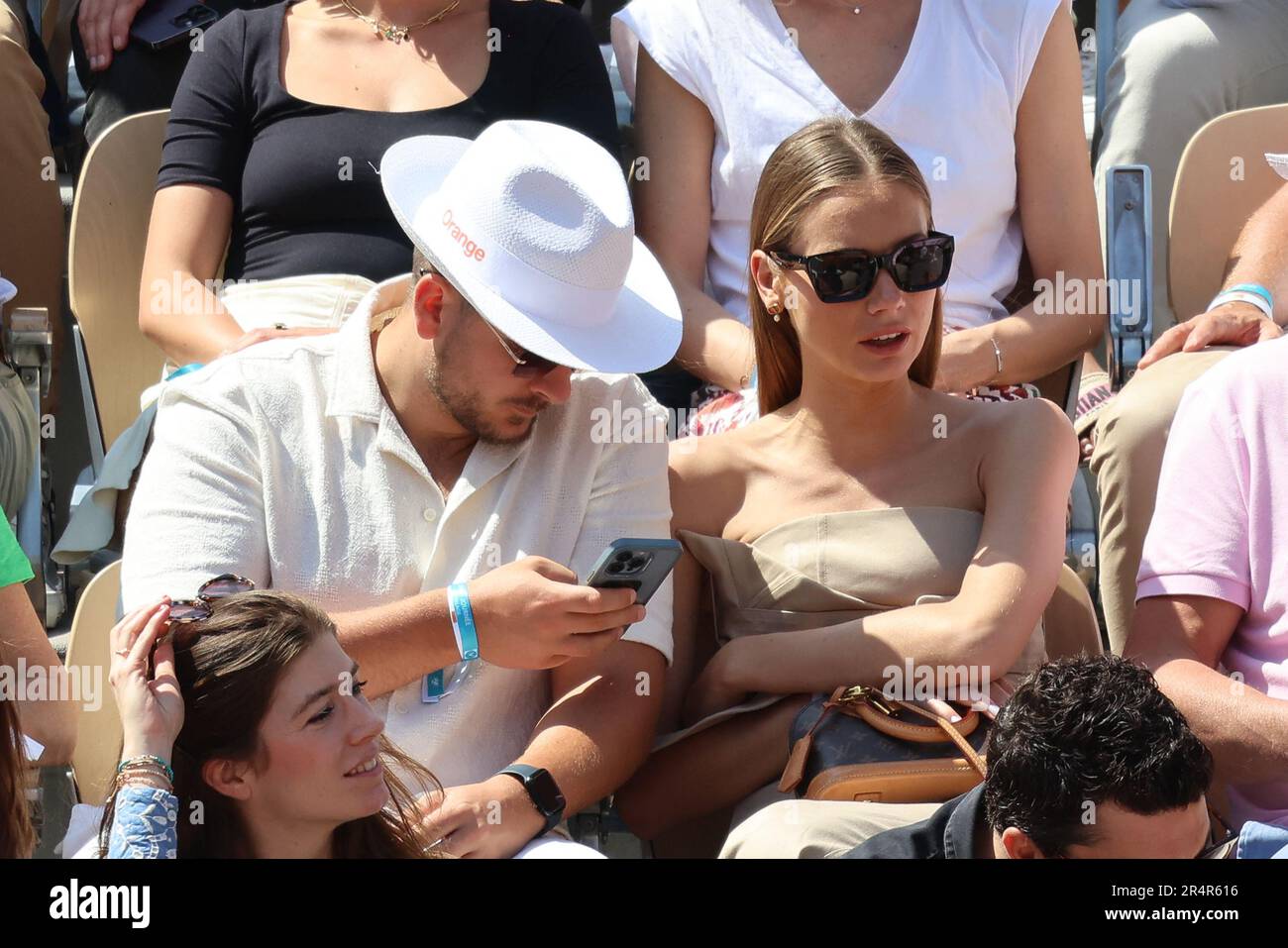 Paris, France. 29th mai 2023. Amandine petit dans les stands lors de l'Open de France Roland ...