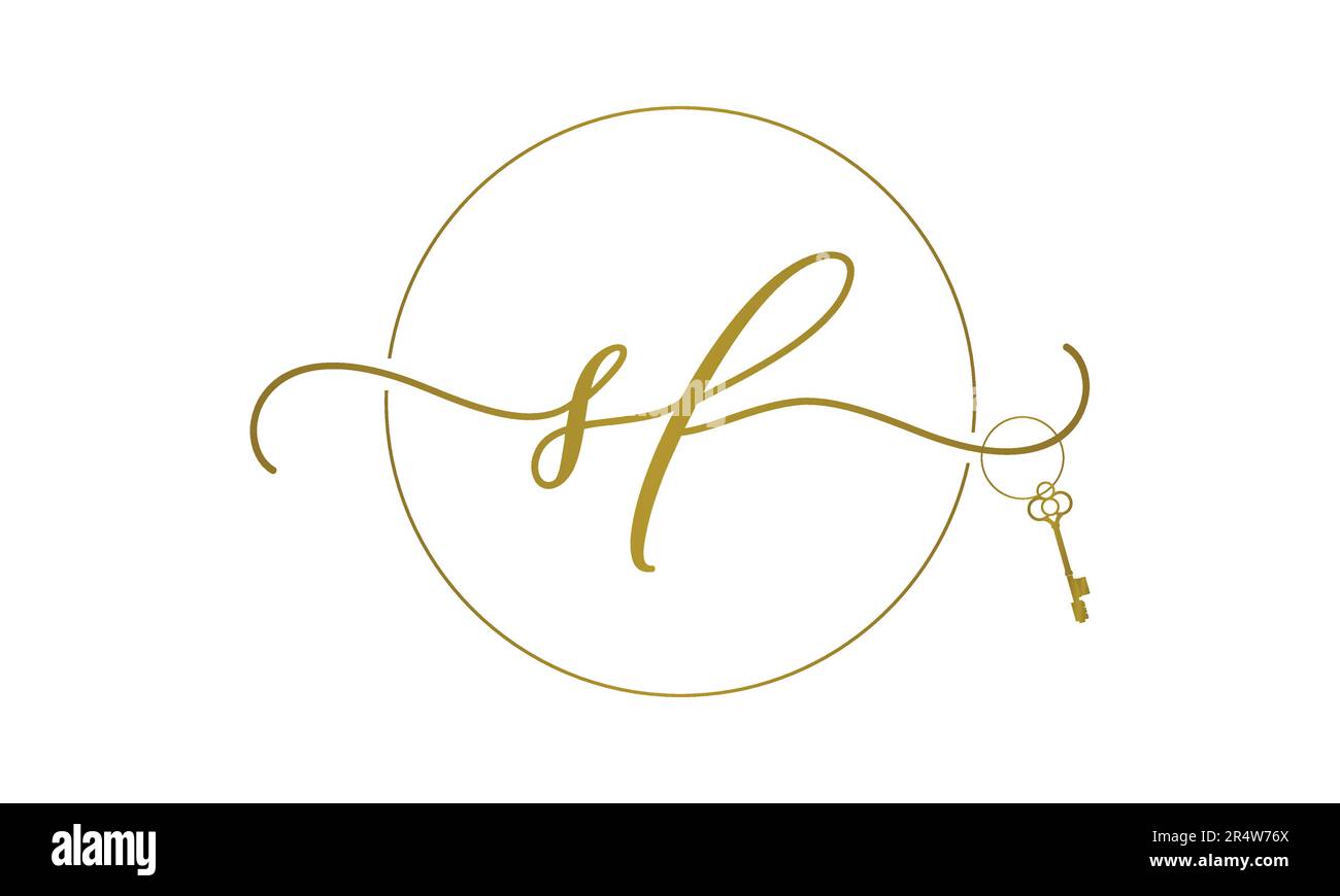 Initial s calligraphie Banque d'images vectorielles - Alamy