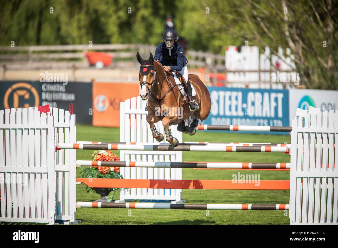 Bretton Chad du Canada participe à l'événement de saut du spectacle de ...