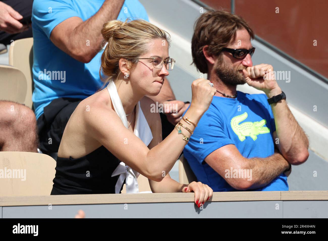 Paris, France. 30th mai 2023. Daria Meddeva, l'épouse de Daniil ...