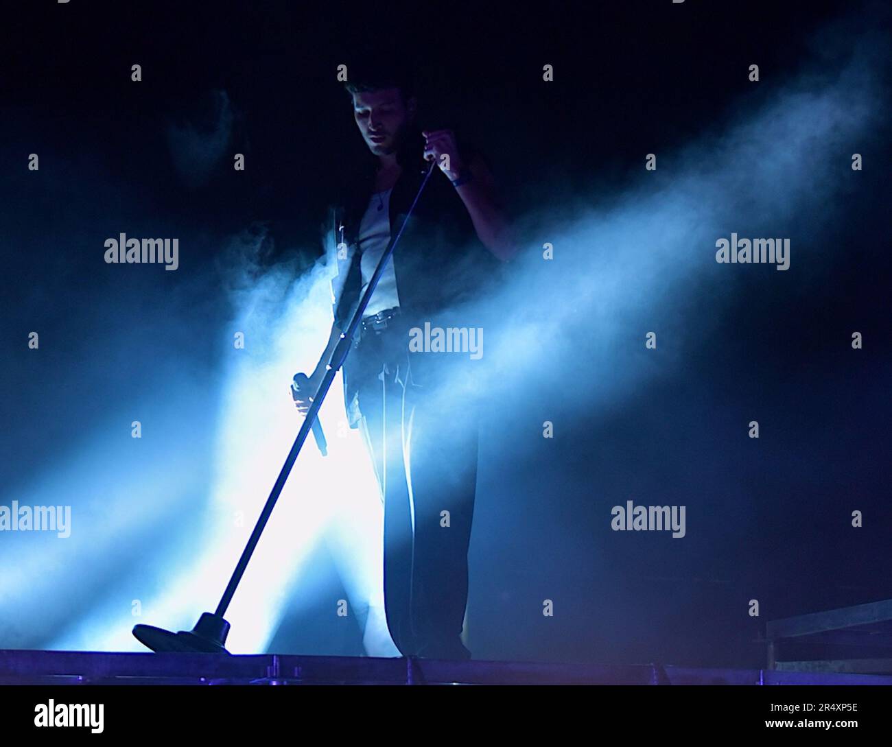 Sebastián Yatra, lors de sa présentation au Fiestas del Pitic 2023 sur ...