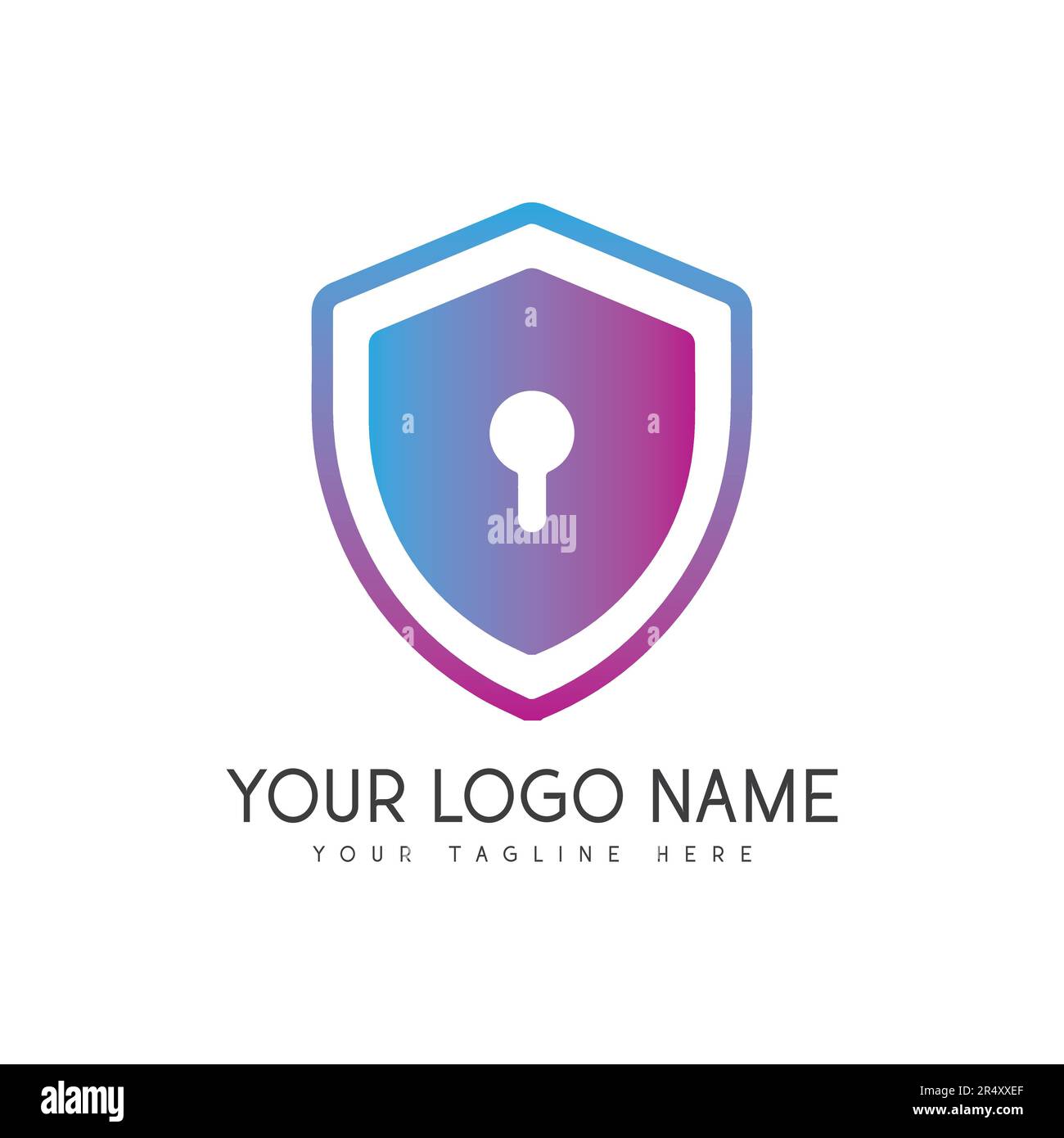 Cyber security shield logo Banque de photographies et d’images à haute ...